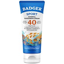 Badger SPF 40 Sport Mineral Sunscreen Cream | Walgreens