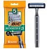 BIC Sensitive 3 Disposable Razors for Men With 3 Blades for Sensitive ...