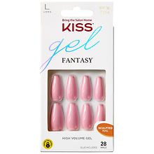 Kiss Gel Fantasy Ready-To-Wear Sculpted Fake Nails, Countless Times ...