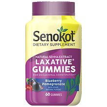 Senokot Laxative Gummies For Occasional Constipation Relief Blueberry ...