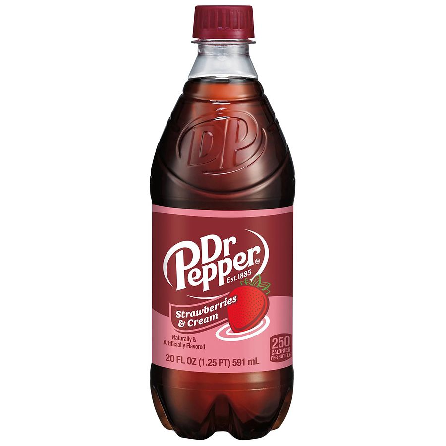 Dr Pepper Cola Strawberries & Cream, 20 oz. Bottle | Walgreens