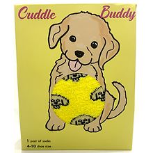 Modern Expressions Golden Retriever Dog Fuzzy Socks 4-10, Yellow ...