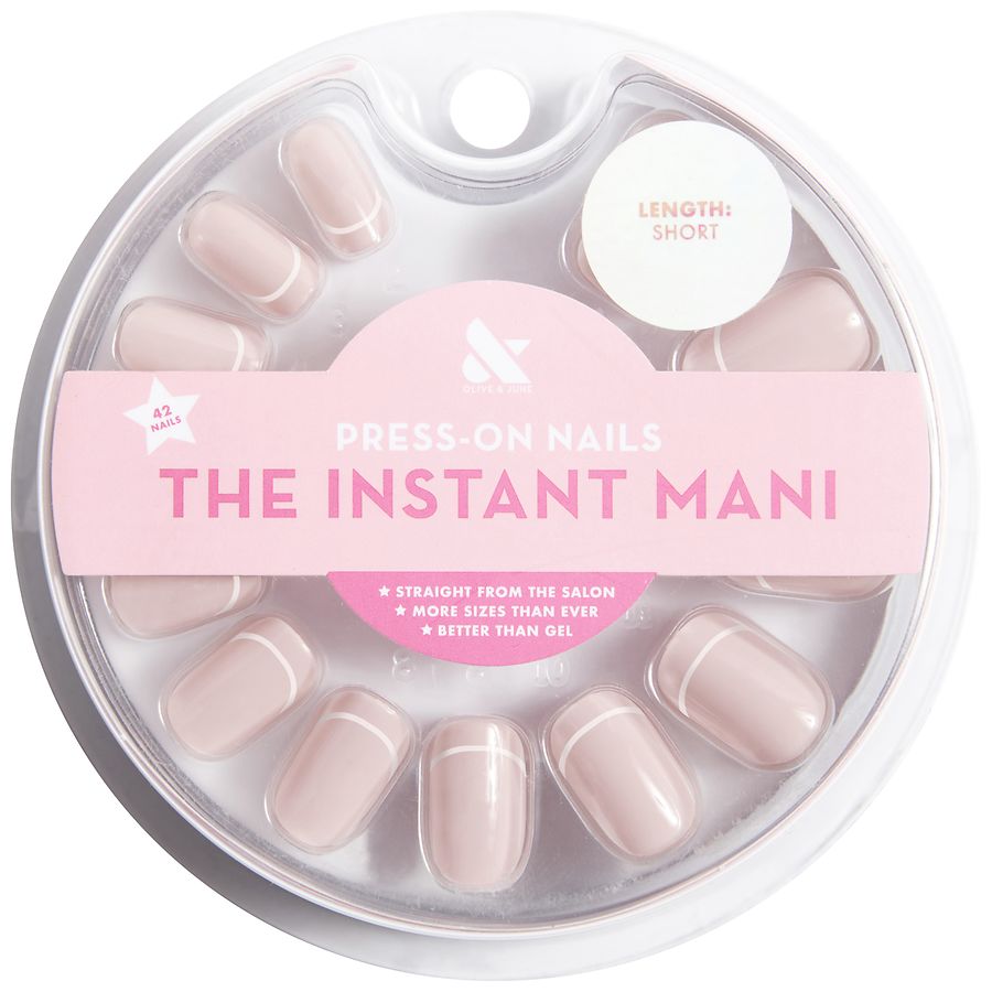 Olive & June The Instant Mani Press-On Nails Squoval Short, Outlined ...