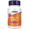 NOW Foods Mega D-3 & MK-7 Capsules | Walgreens