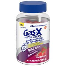 Gas-X Gas and Heartburn Relief Total Relief Chewable Tablets Mixed ...