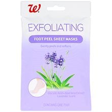 Walgreens Exfoliating Foot Peel Sheet Masks Lavender, Women's Shoe Size ...