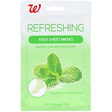 Walgreens Refreshing Foot Sheet Masks Peppermint and Tea Tree Oil, Shoe ...