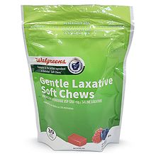 Walgreens Gentle Laxative Soft Chews Blueberry-Raspberry | Walgreens