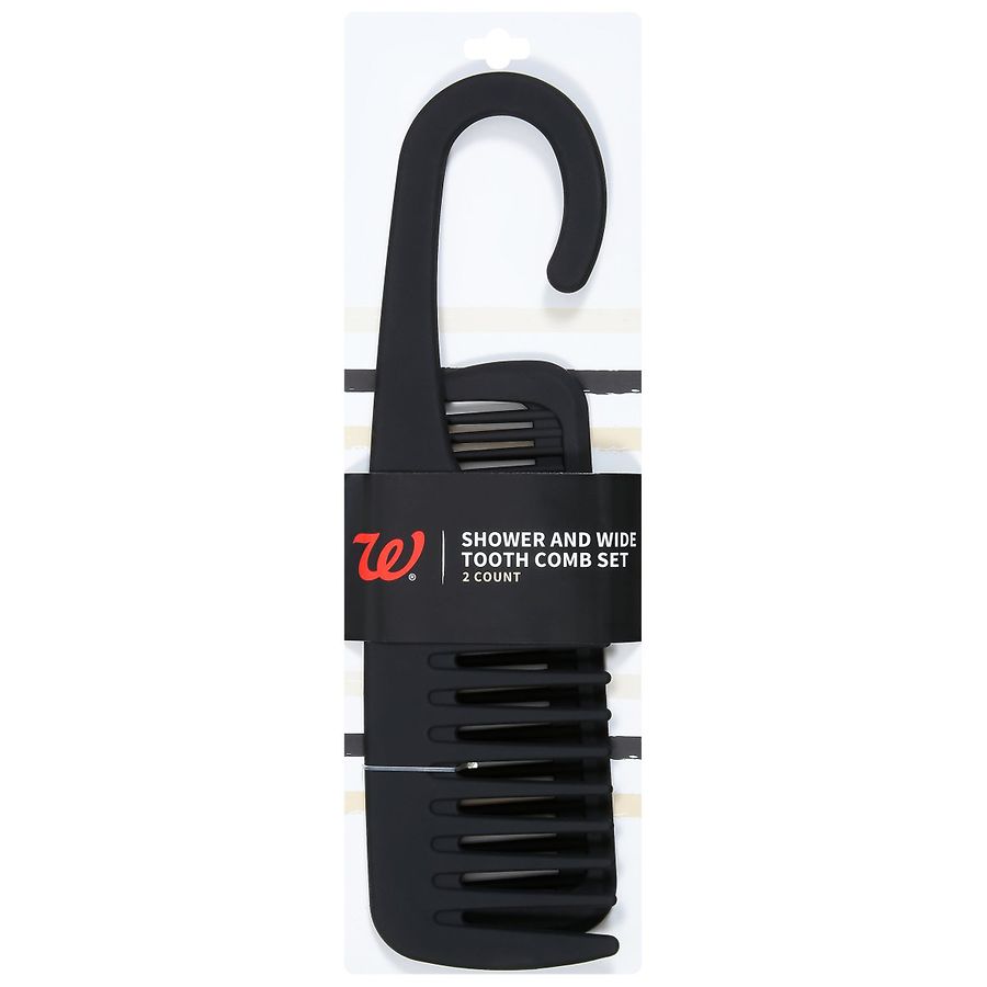 Walgreens Shower & Wide Tooth Comb Set Black | Walgreens