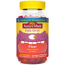 Nature Made Kids First Fiber Gummies Orange & Mixed Berry | Walgreens