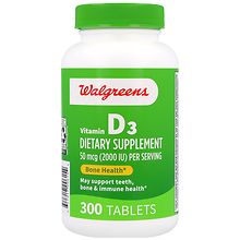 Walgreens Vitamin D3 50 mcg (2000 IU) Tablets | Walgreens