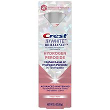 Crest Brilliance Hydrogen Peroxide Toothpaste with Fluoride Fresh Mint ...