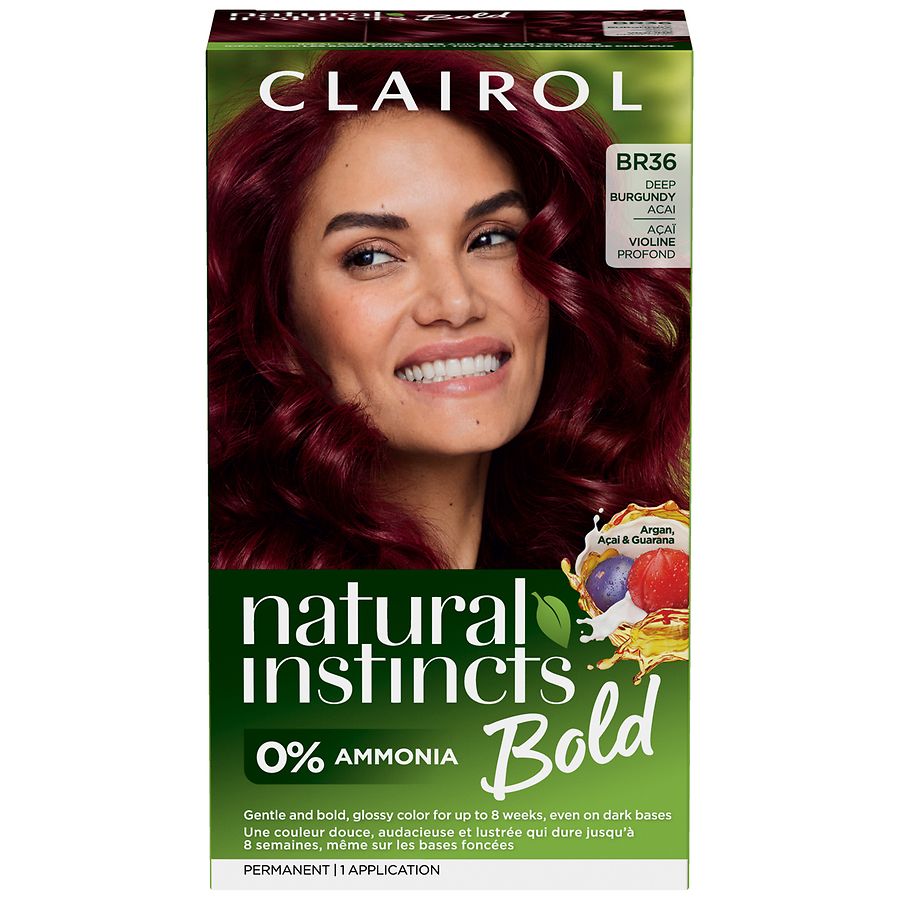 Clairol Natural Instincts Bold Permanent Hair Color, Burgundy Acai ...