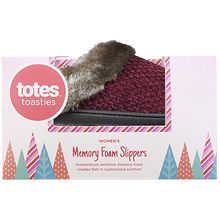 totes Women's Hoodback Slippers Large Burgundy | Walgreens