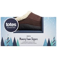 totes Men's Toasties Memory Foam Slippers Large Brown | Walgreens