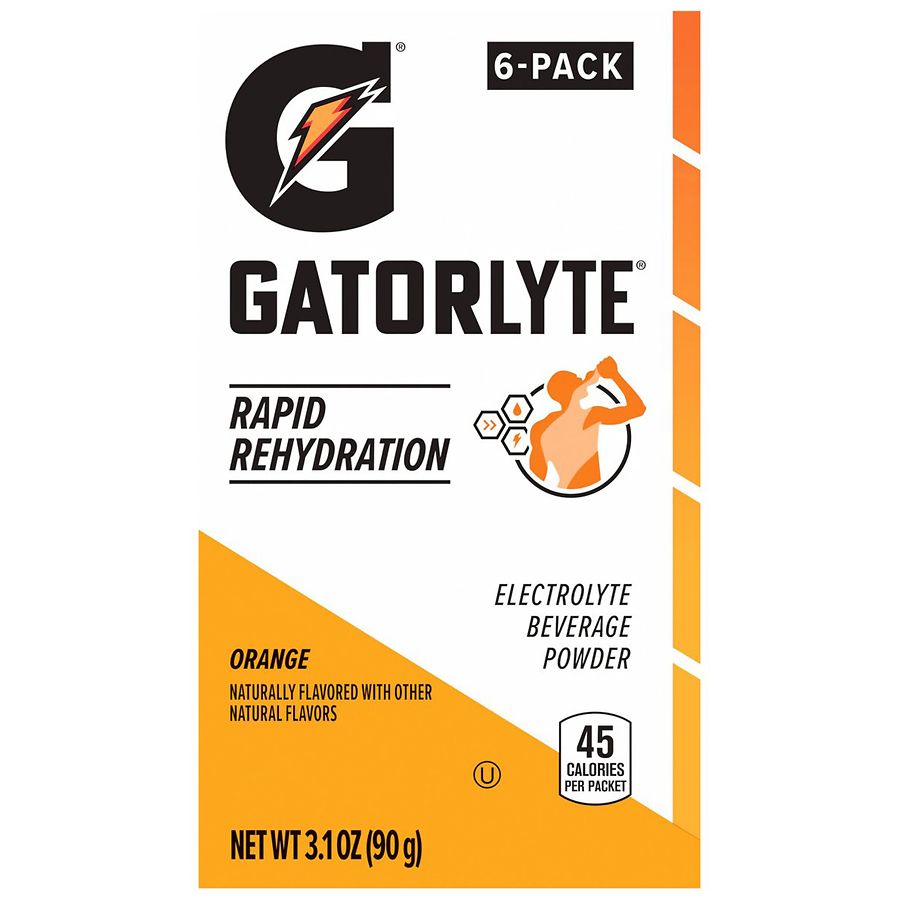 Gatorlyte Rapid Rehydration Electrolyte Beverage Powder Orange | Walgreens
