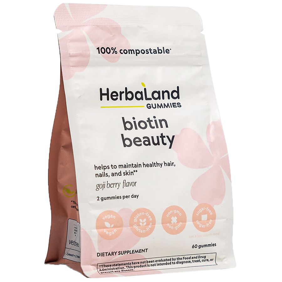 Herbaland Biotin Beauty Gummies Goji Berry | Walgreens