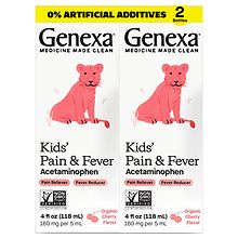Genexa Kids Acetaminophen Pain & Fever Reducer Syrup Cherry | Walgreens