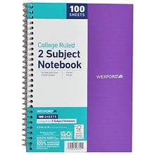Wexford College Ruled 2 Subject Notebook Assorted | Walgreens