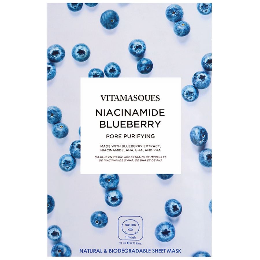 Vitamasques Niacinamide Blueberry Sheet Mask | Walgreens