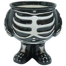 Happy Halloween Ceramic Skeleton Footed Bowl | Walgreens