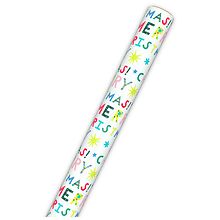 Hallmark Wrapping Paper (Merry Christmas Lettering on White) | Walgreens