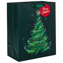 Hallmark Large Holiday Gift Bag (Christmas Tree on Dark Green) | Walgreens