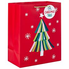 Hallmark Large Holiday Gift Bag (Christmas Tree on Red) | Walgreens