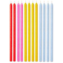 Hallmark Tall Birthday Candles Assorted Bright Colors With Glitter ...