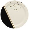 Hallmark Paper Dinner Plates (Geometric) White, Black and Gold | Walgreens