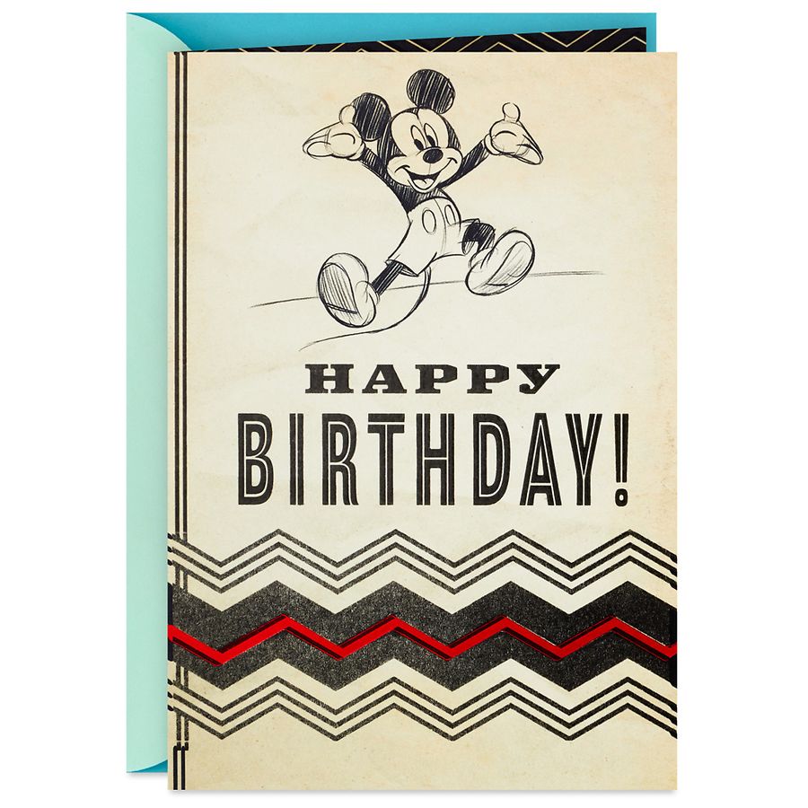 Hallmark Disney Mickey Mouse Birthday Card (More to Celebrate) E68 ...