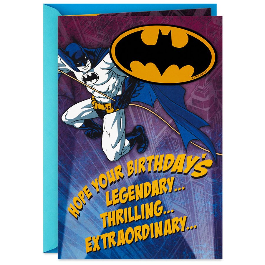 Hallmark DC Comics Batman Birthday Card With Magnet (A Legendary ...