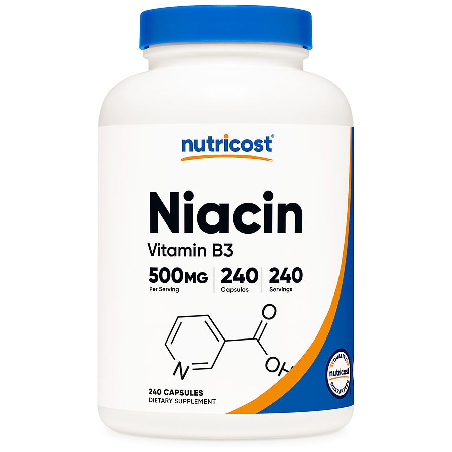 Nutricost Vitamin B3 (Niacin) Capsules 500 mg | Walgreens