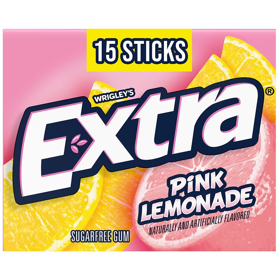 Extra Sugar Free Limited Edition Chewing Gum Sticks Pink Lemonade ...