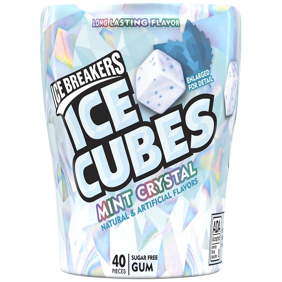 ICE BREAKERS Ice Cubes Sugar Free Chewing Gum Mint Crystal | Walgreens
