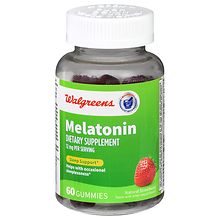 Walgreens Melatonin 12 mg Gummies (30 days) Natural Strawberry | Walgreens