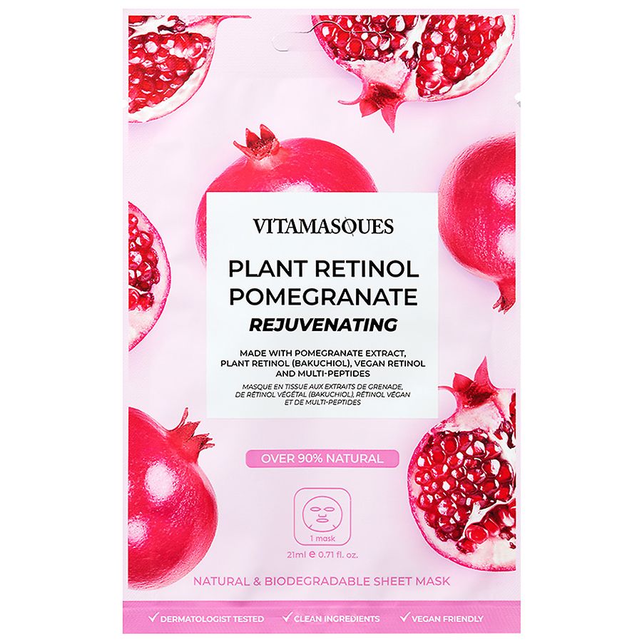 Vitamasques Retinol Pomegranate Sheet Mask | Walgreens