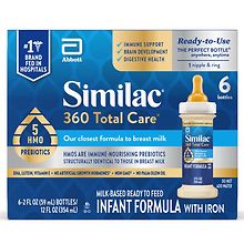 Similac 360 Total Care Ready-to-Feed Infant Formula, 5 HMO Prebiotics ...