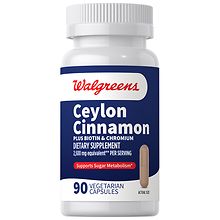 Walgreens Ceylon Cinnamon plus Biotin and Chromium Capsules | Walgreens
