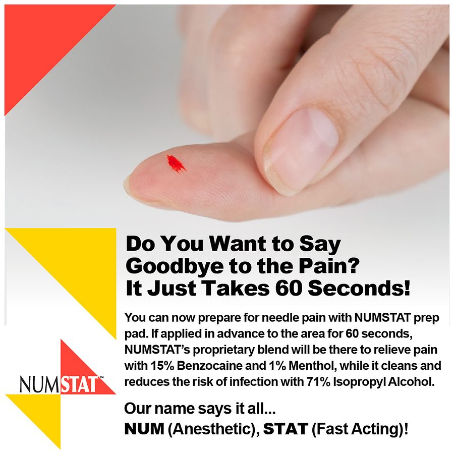 NUMSTAT Antiseptic & Pain Relieving Prep Pads, 30.0 ea Best Deals and ...