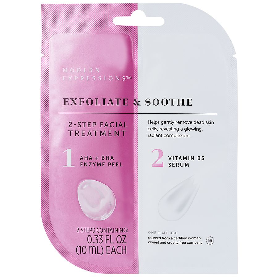 Modern Expressions Exfoliate & Soothe 2-Step Facial Treatment | Walgreens