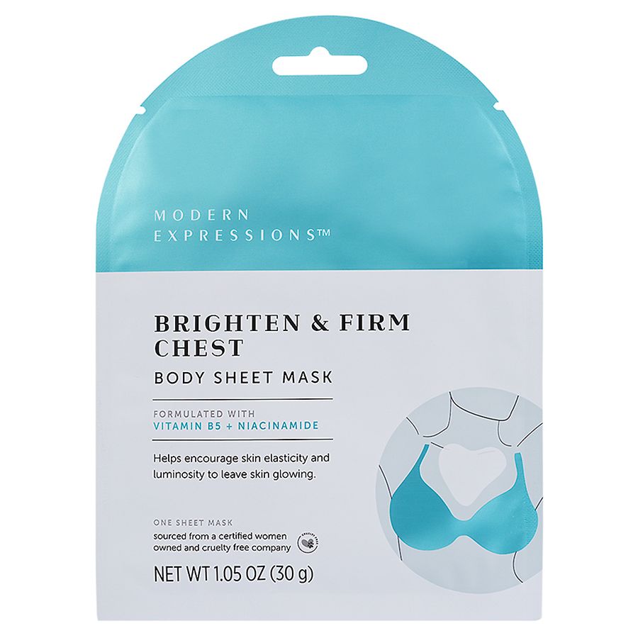 Modern Expressions Brighten & Firm Chest Body Sheet Mask Artificial ...