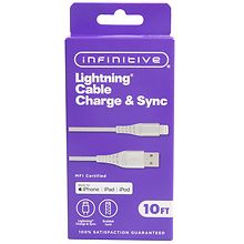 Infinitive USB-A To Lightning Braided Cable Gray, Gray | Walgreens