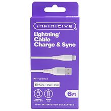 Infinitive USB-A To Lightning Tough Cable White, White | Walgreens