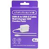 Infinitive USB-A to USB-C Cable Wall Charger 12W Combo Pack White ...