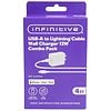 Infinitive USB-A to Lightning Cable Wall Charger 12W Combo Pack White ...