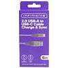 Infinitive USB A to C Braided Cable Gray, Gray | Walgreens
