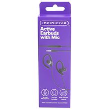 Infinitive Active Earbuds With Mic Black | Walgreens