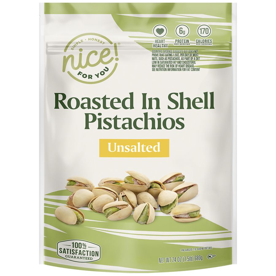 Nice! For You Roasted In Shell Pistachios Unsalted | Walgreens