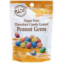 Nice! Sugar Free Chocolate Candy Coated Peanut Gems | Walgreens